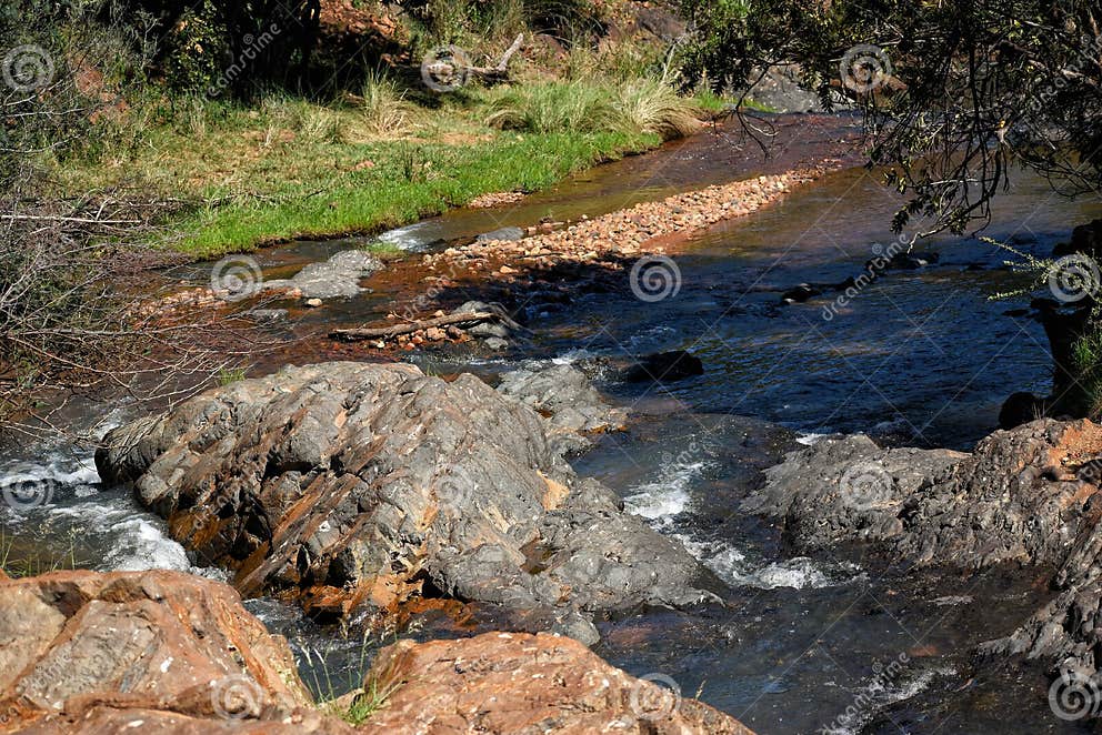 End of the river waterfall stock photo. Image of watercourse - 253754856