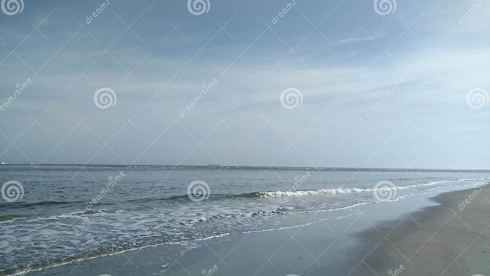Where the Sea Meets the Shore Stock Image - Image of ocean, coast ...