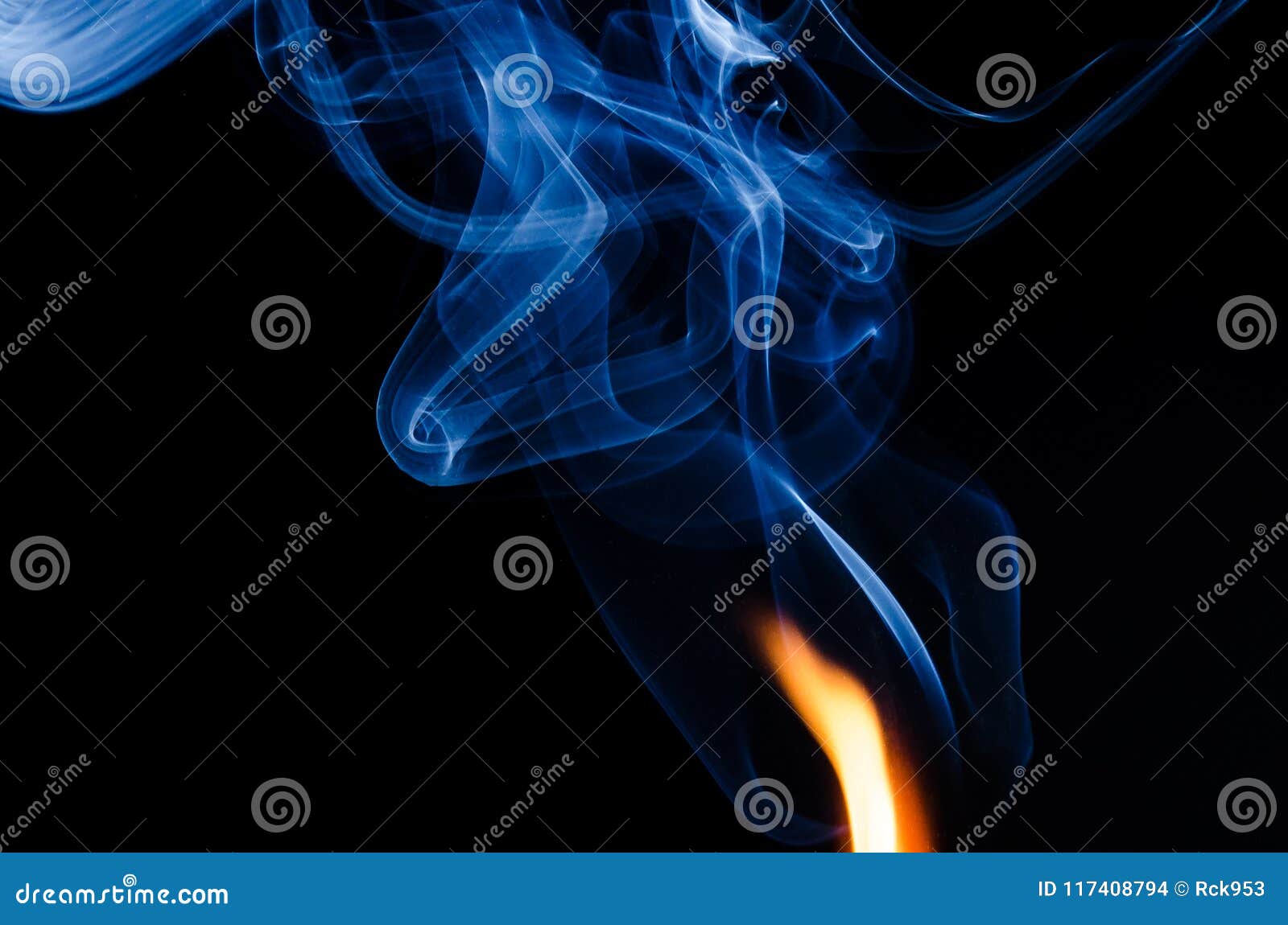 Where There is Fire There is Smoke Stock Photo - Image of swirl, blue ...