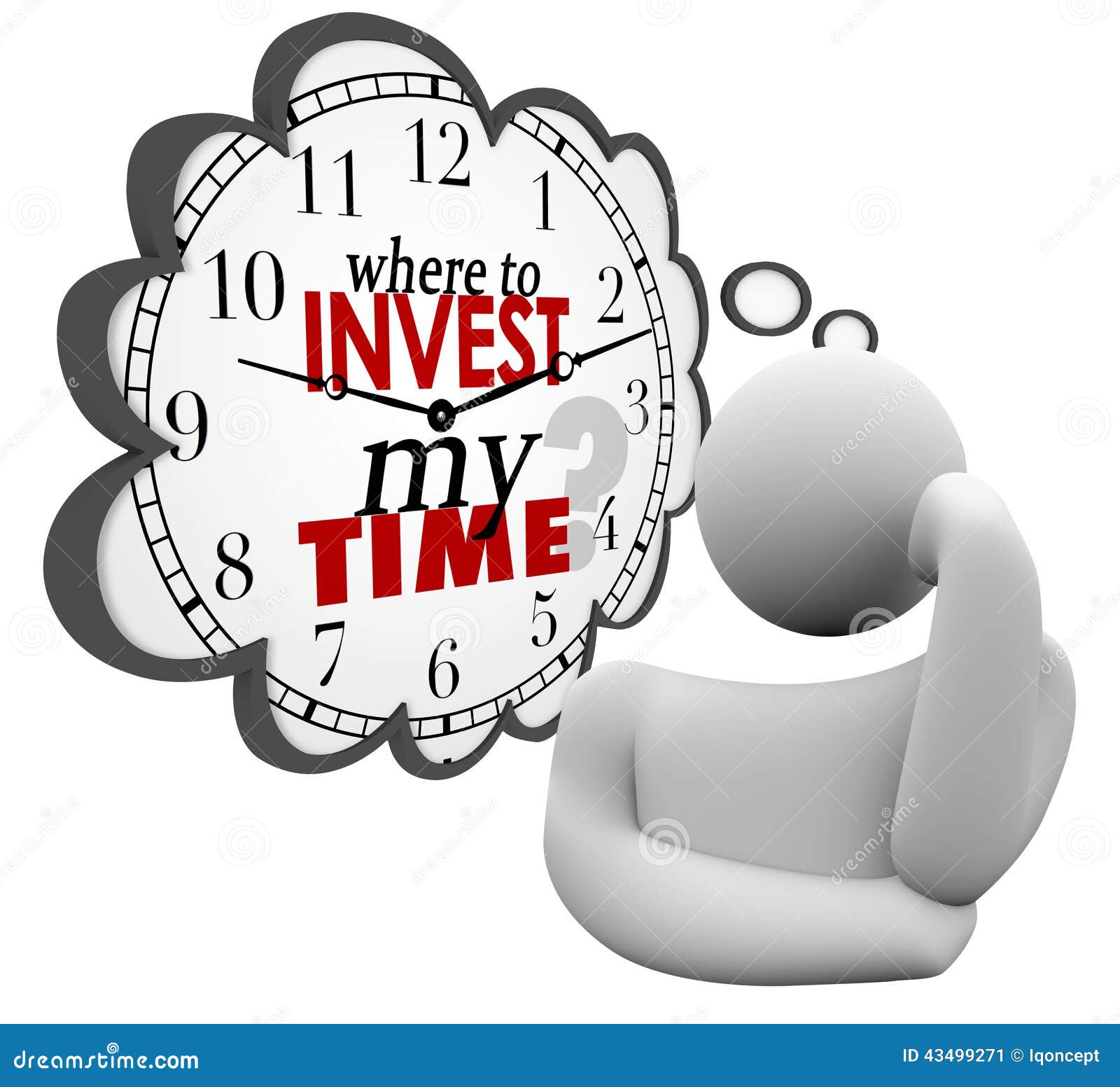 Where To Invest My Time Thinker Thought Cloud Question Stock ...