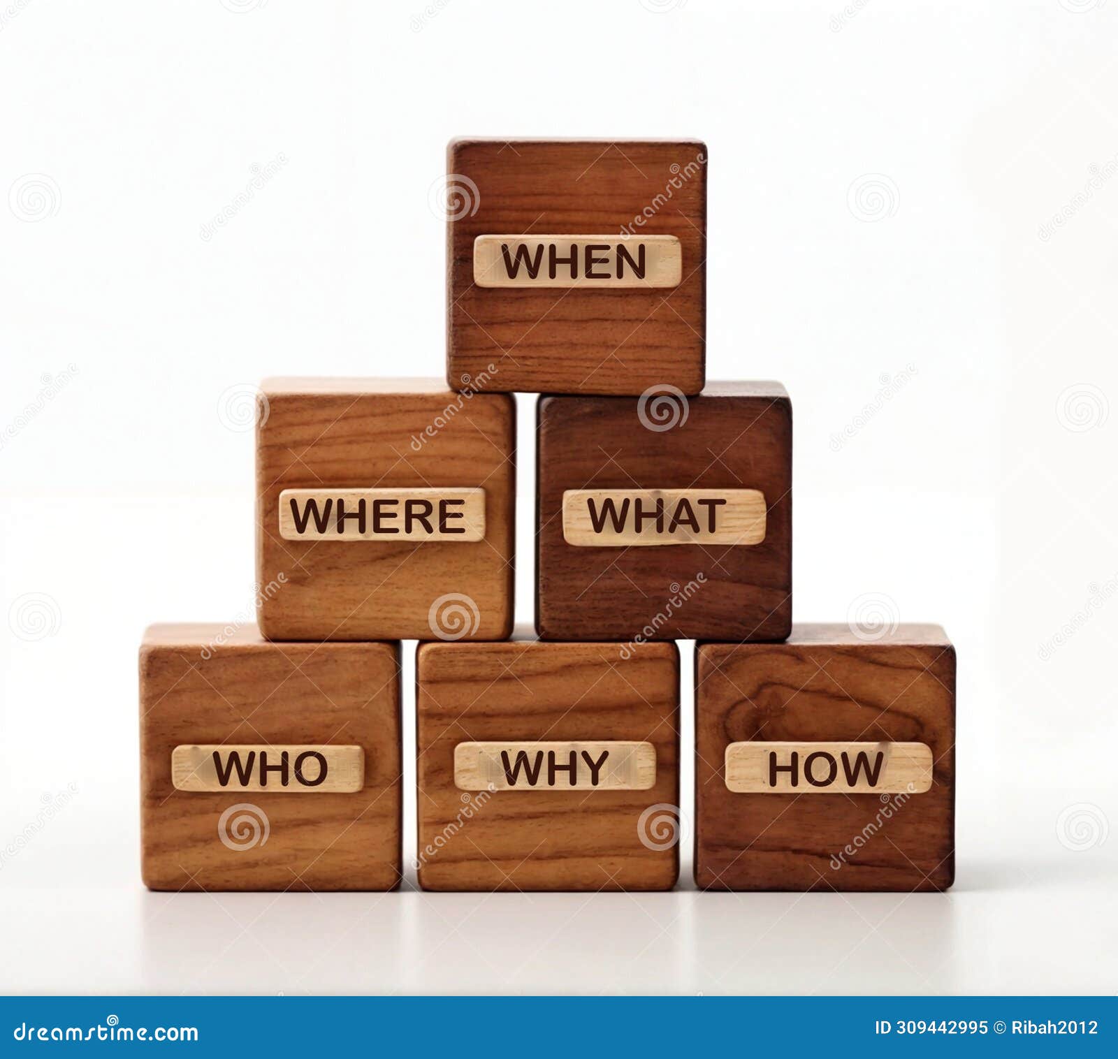Question Word Text on Wooden Blocks Cubes Stock Illustration ...