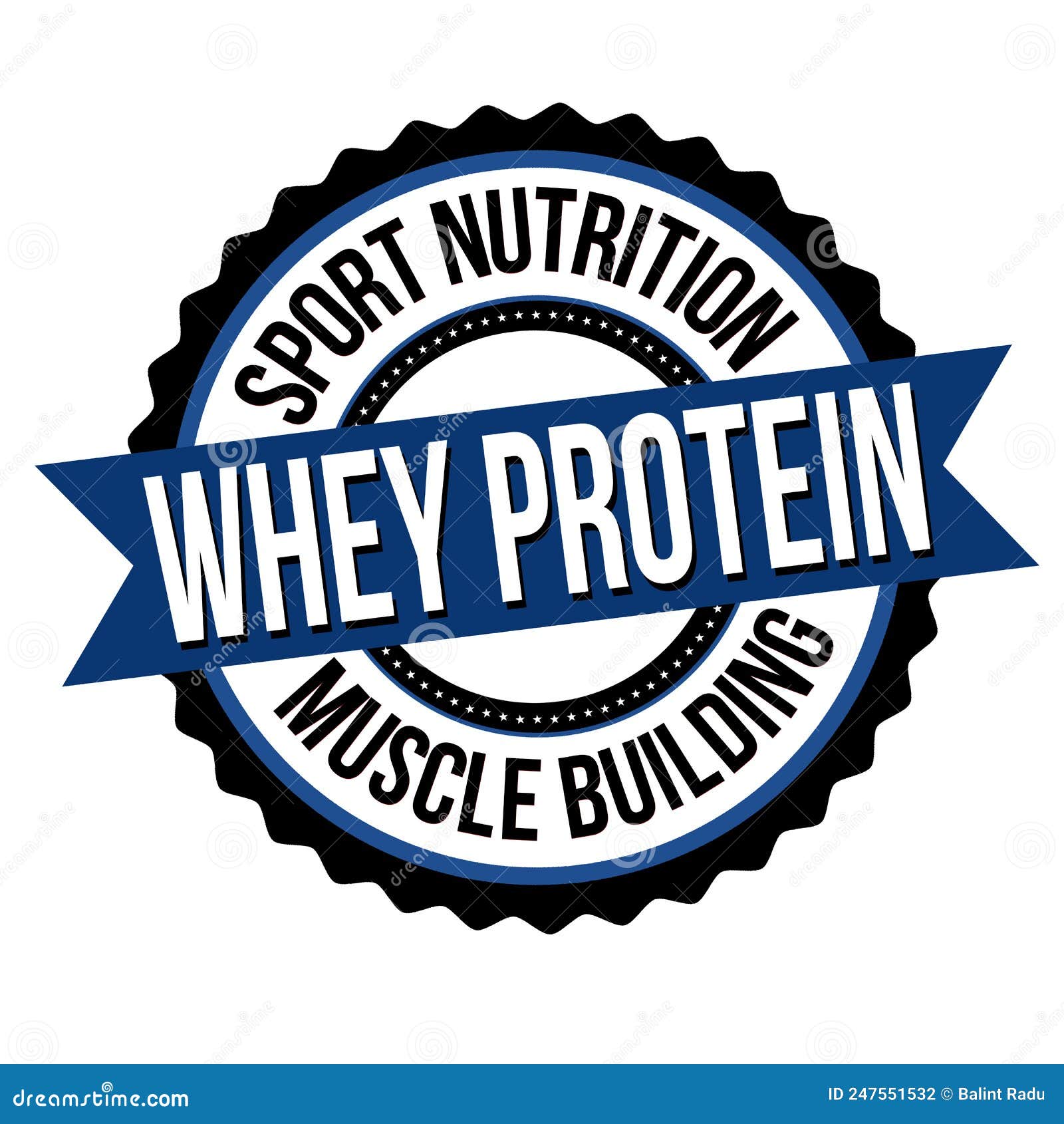 Whey Protein Label or Sticker Stock Vector - Illustration of background ...