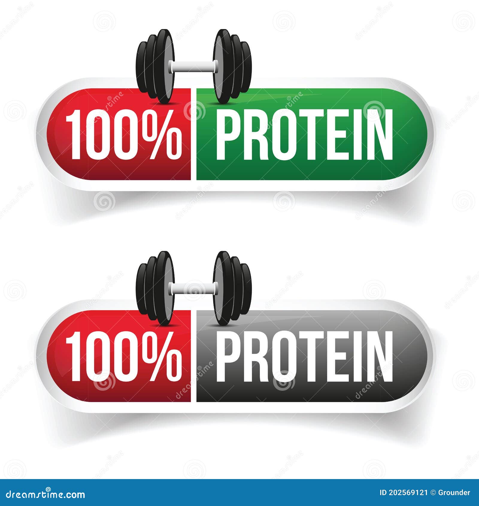 Whey Protein Sign Red Label Stock Vector - Illustration of black ...