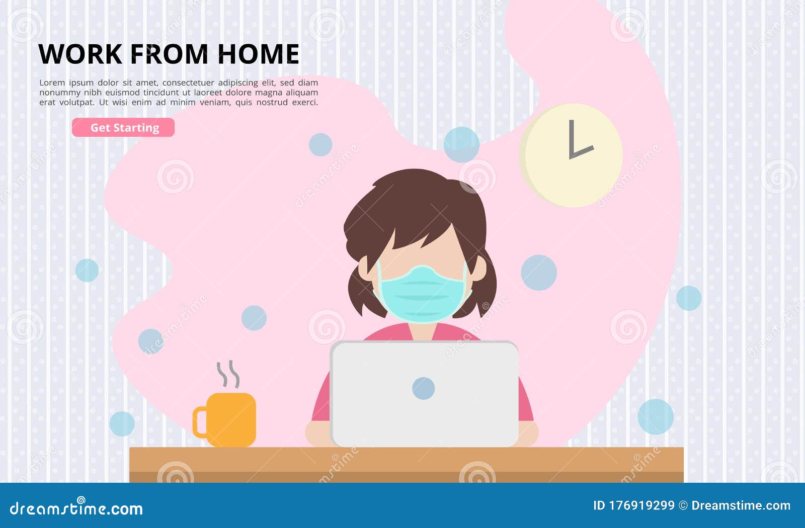 Work from Home during Quarantine Stock Vector - Illustration of ...