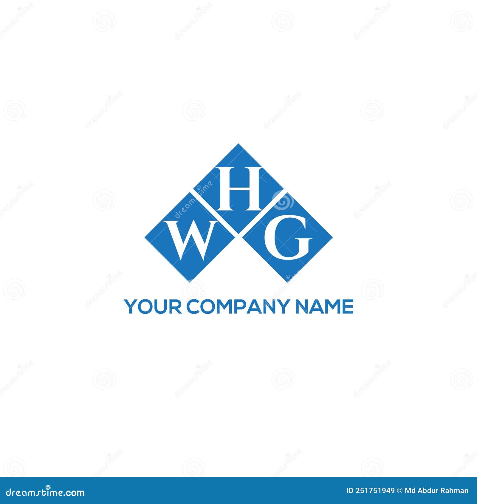 WHG Letter Logo Design on WHITE Background. WHG Creative Initials ...