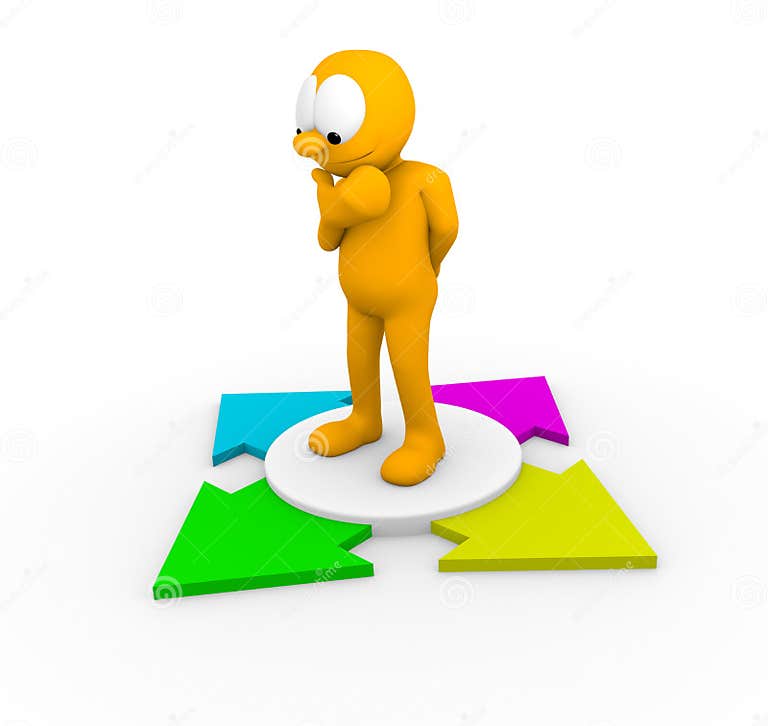 Which Direction stock illustration. Illustration of cartoon - 22806713