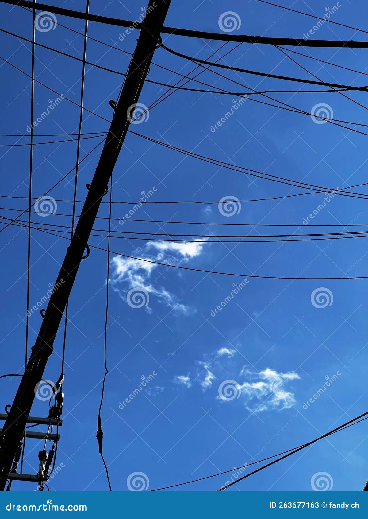 Which Electric Pylon Sky Cable Caught Your Attention Stock Image ...
