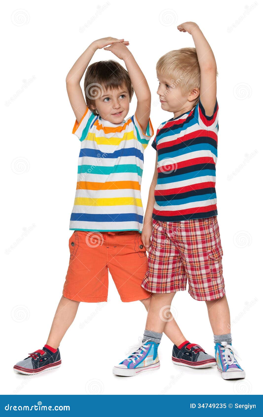 Which of us is taller? stock image. Image of european - 34749235