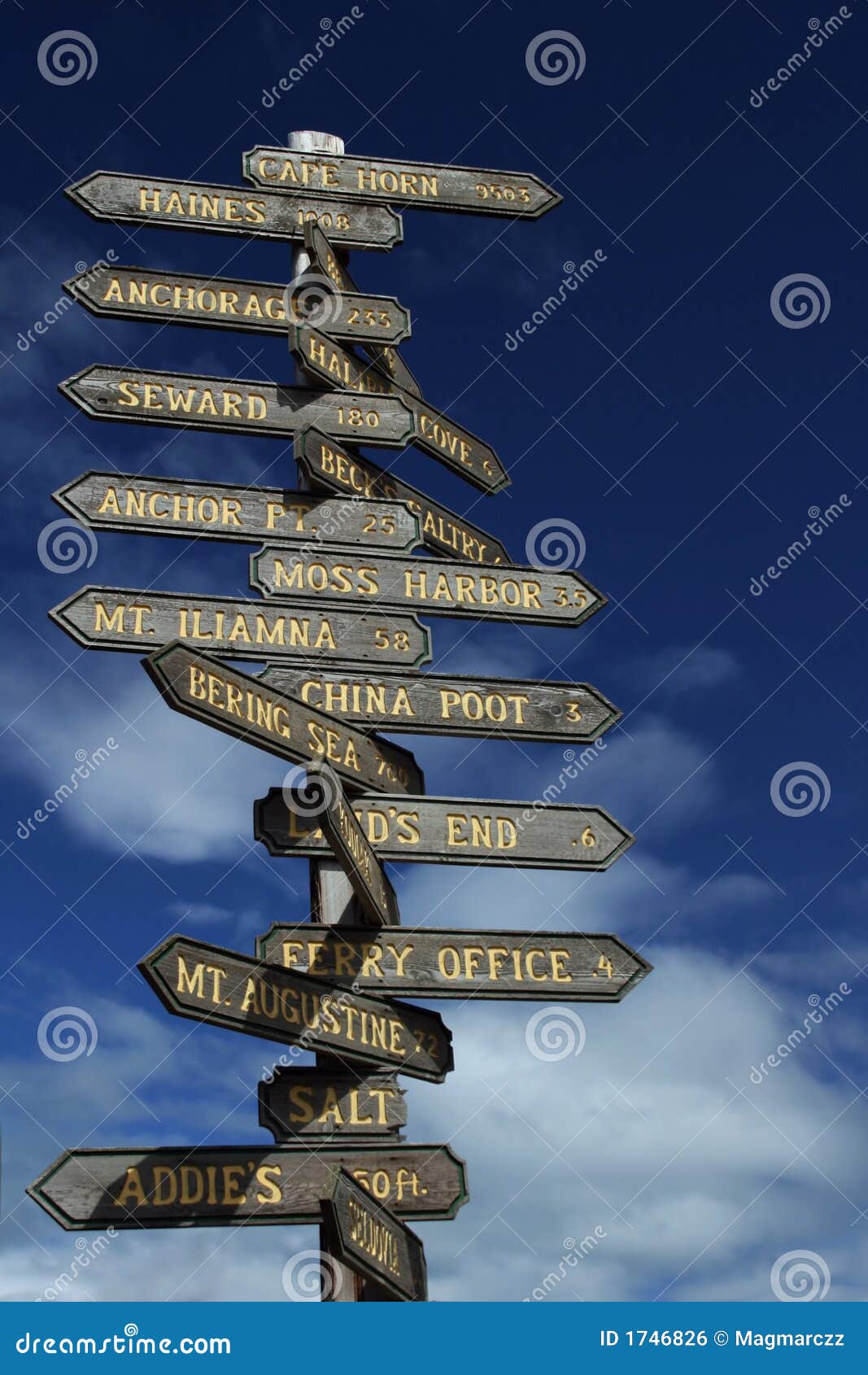 Which way? stock photo. Image of tourism, cape, clouds - 1746826