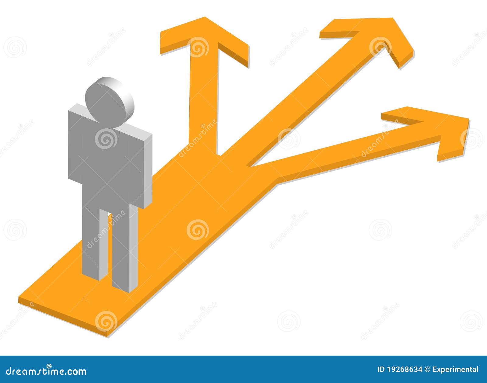Which way? stock vector. Illustration of confusion, inspiration - 19268634