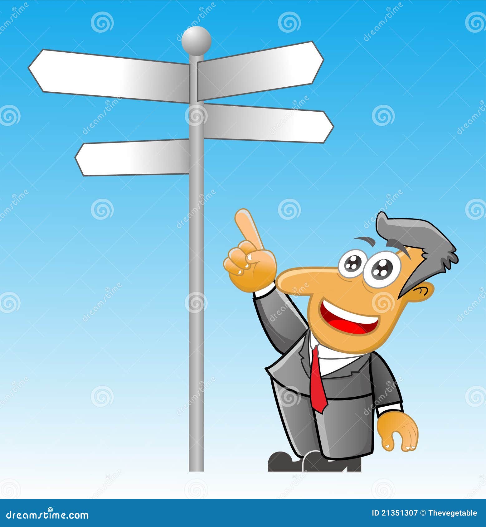 Which way stock illustration. Illustration of change - 21351307