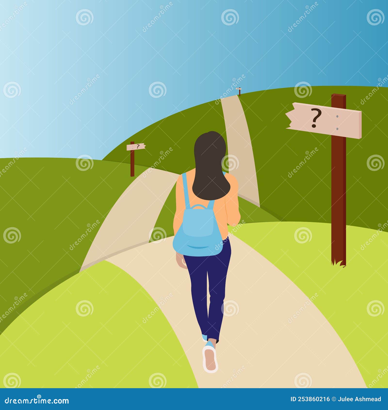 Which way to go? stock vector. Illustration of design - 253860216