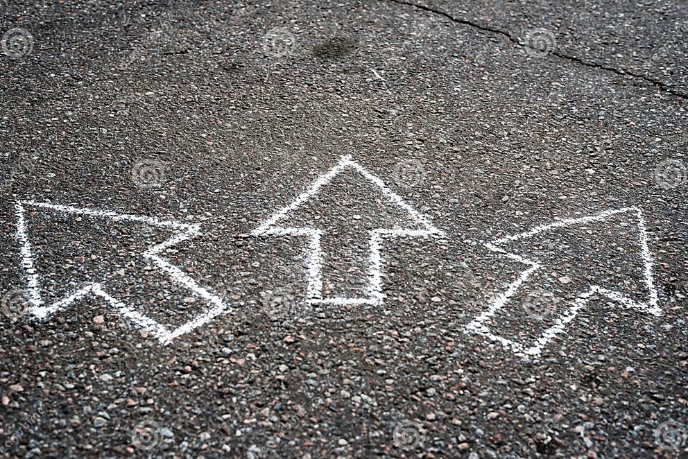 Which way stock image. Image of angle, driveway, direction - 42603499