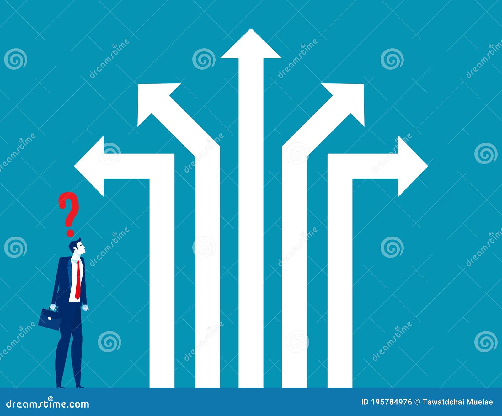 Which Way To Go. Business Direction Concept Stock Vector - Illustration ...