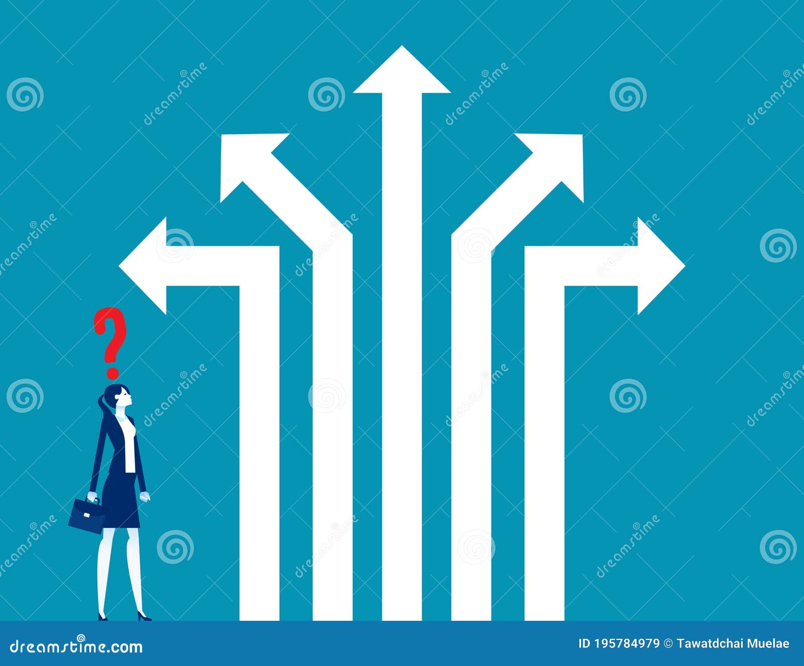 Which Way To Go. Business Direction Concept Stock Vector - Illustration ...
