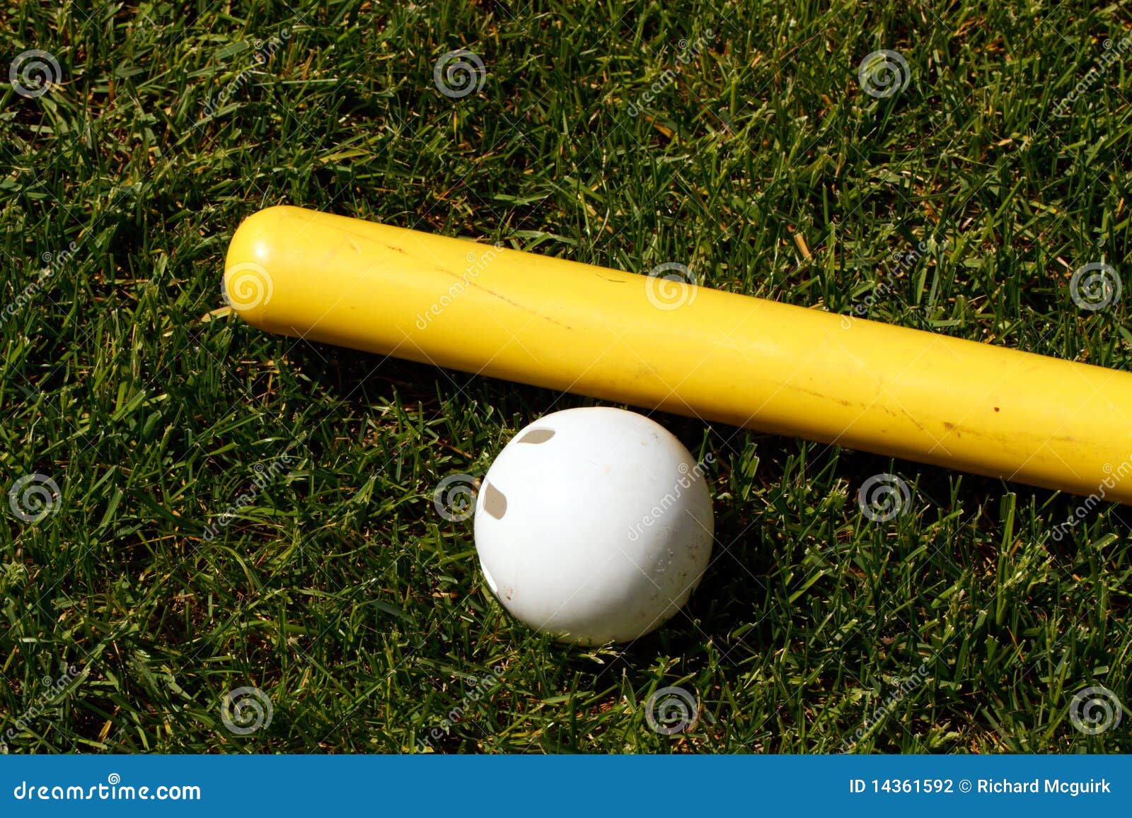 Whiffle ball and bat stock photo. Image of ball, whiffle - 14361592