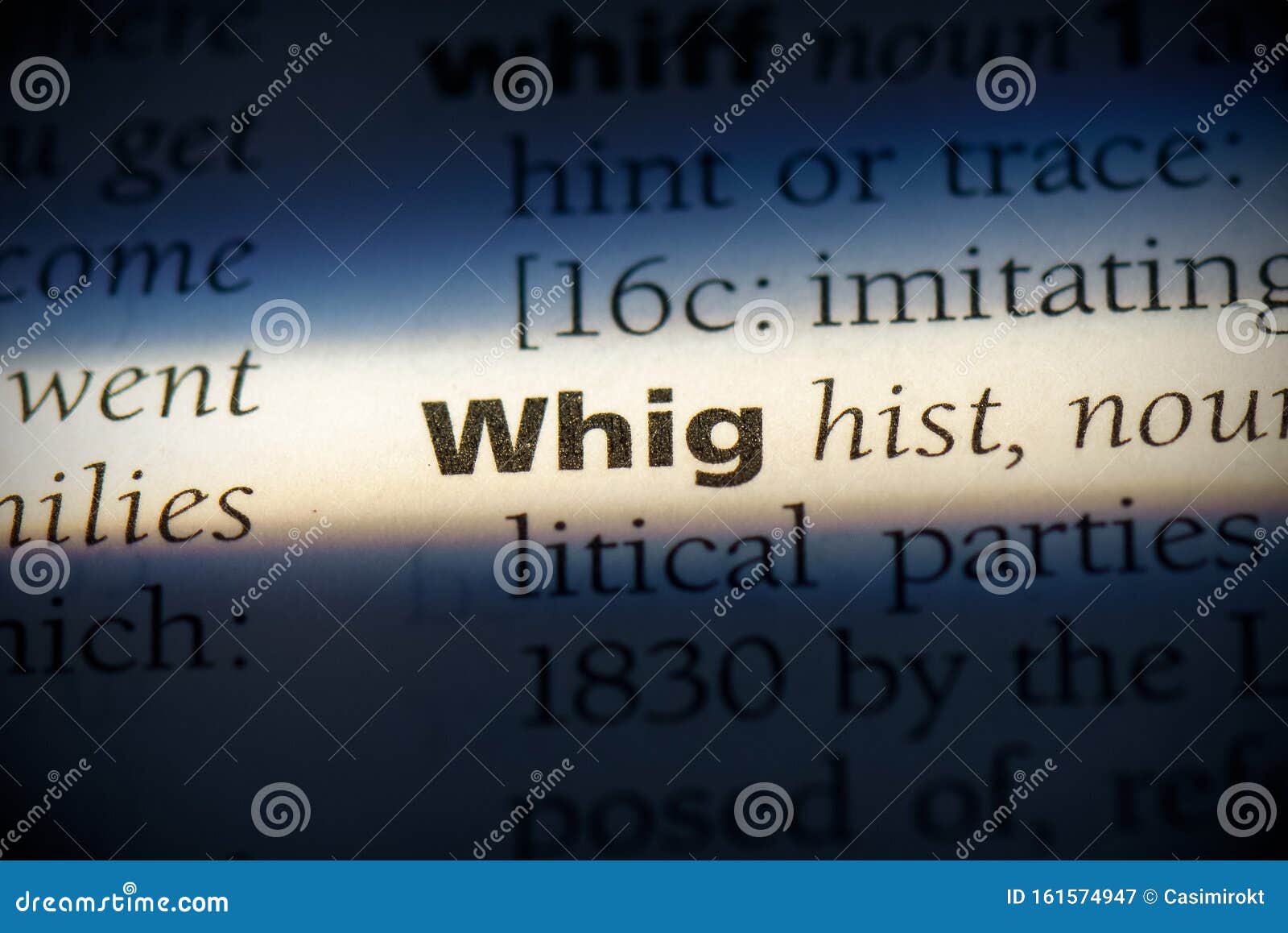 Whig stock image. Image of meaning, concept, highlighted - 161574947