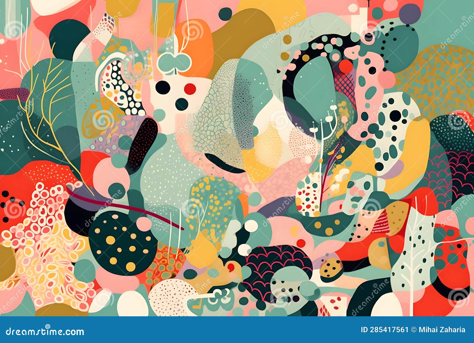 Colorful Whimsical Abstract Background. Generative AI Stock ...