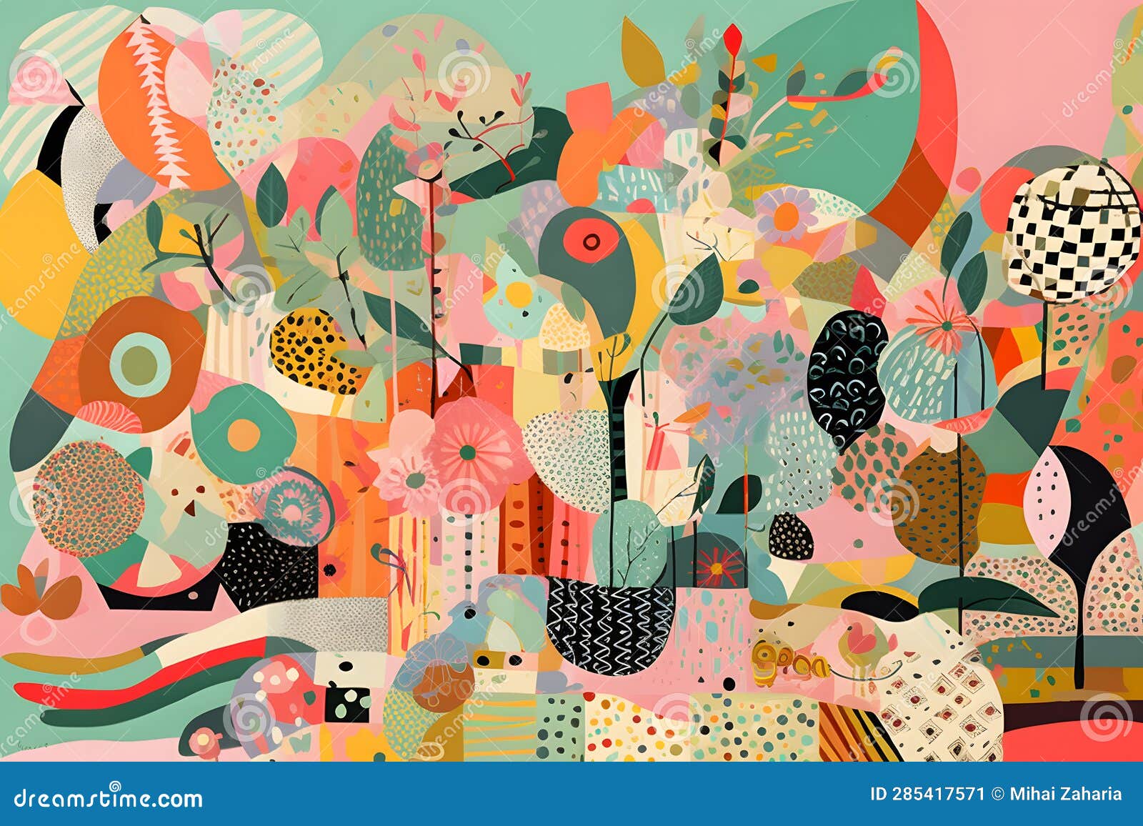 Colorful Whimsical Abstract Background. Generative AI Stock ...