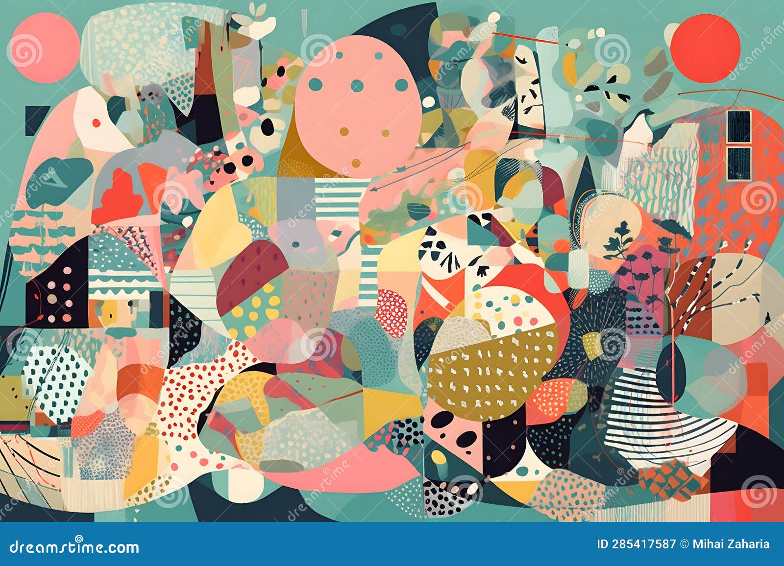 Colorful Whimsical Abstract Background. Generative AI Stock ...