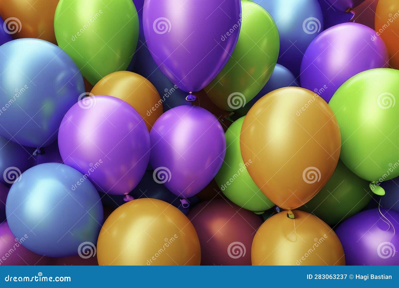 Whimsical Arrangement of Bright Balloons Adds a Touch of Magic Stock ...