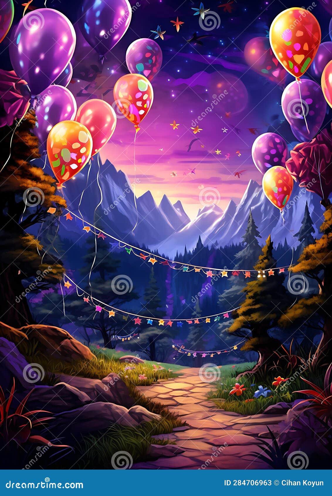 Whimsical Background Graphics Stock Illustration - Illustration of ...