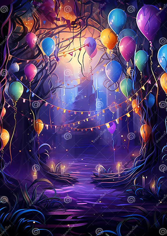 Whimsical Background Illustrations Stock Illustration - Illustration of ...