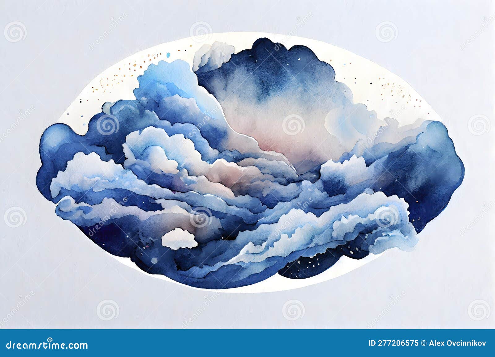 Whimsical Blue Cosmic Clouds for Your Next Project. Stock Illustration ...