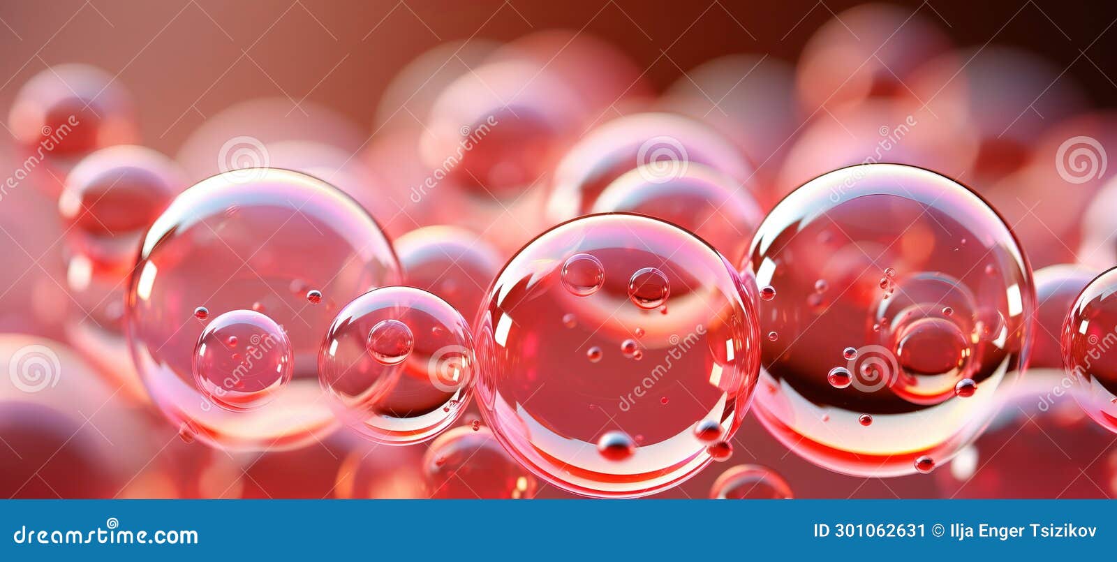 Whimsical Bubbles On Ethereal Pink Background With Watercolor Effect ...