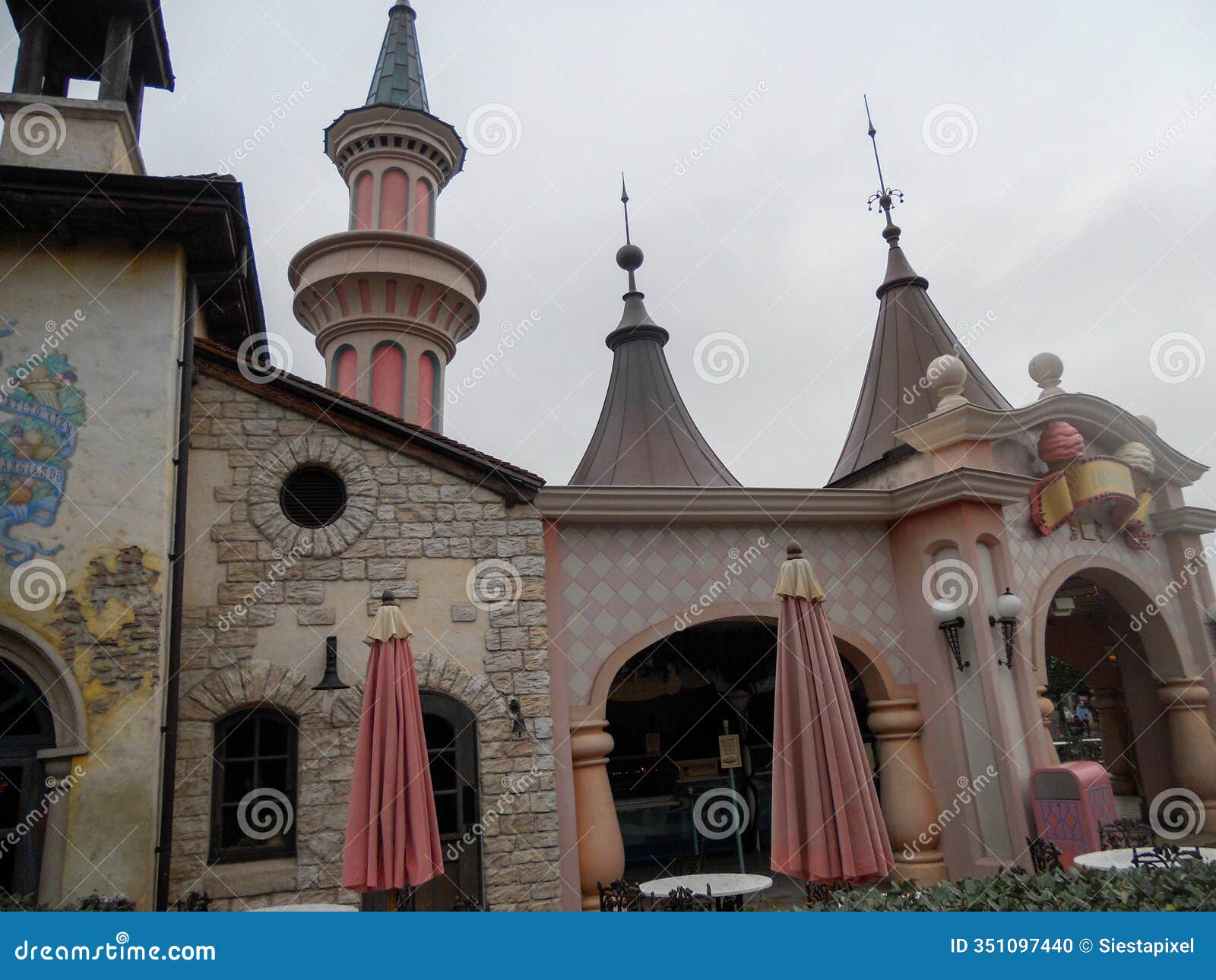 Whimsical Buildings Charming Details Stock Photo - Image of ...