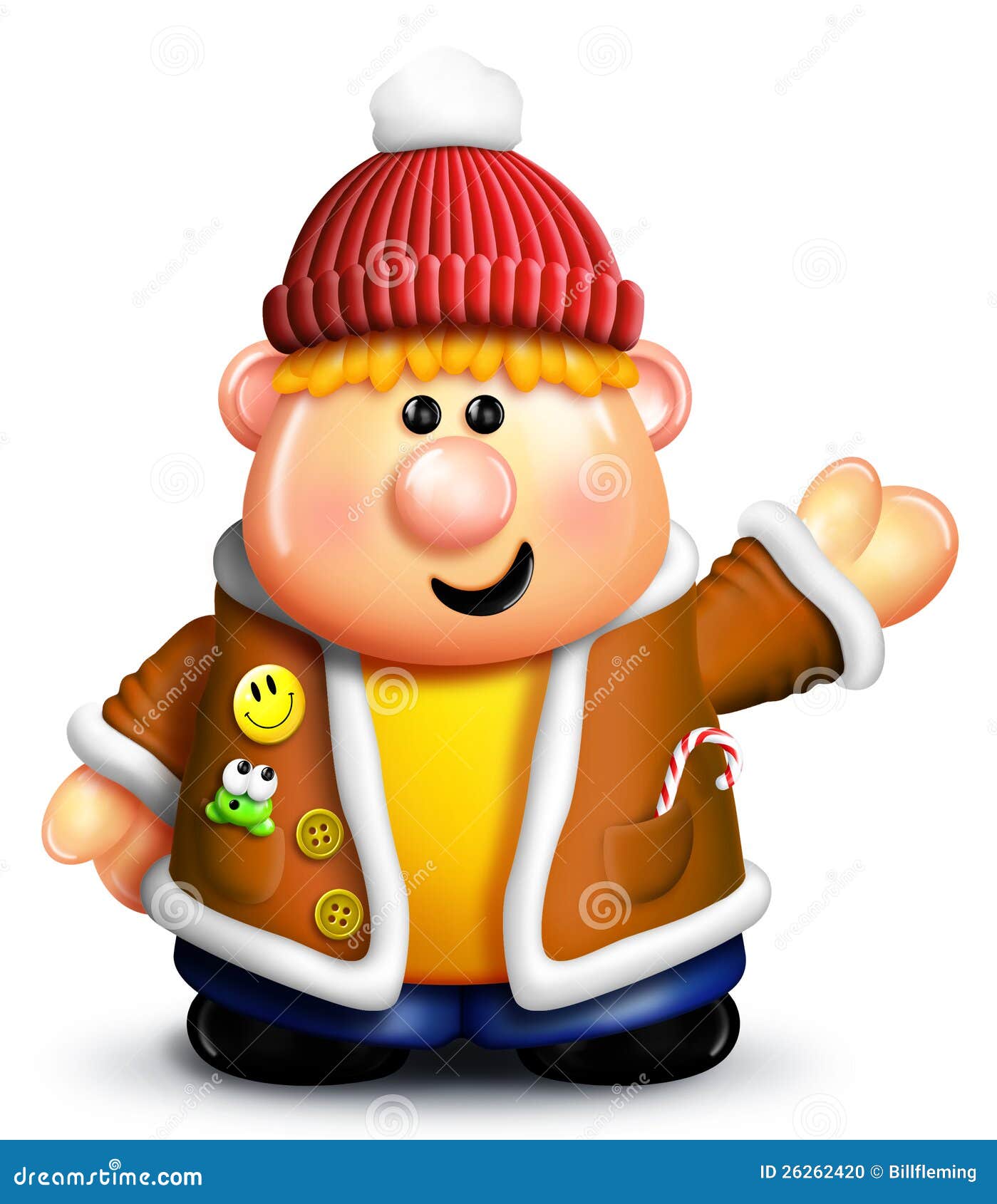 Whimsical Cartoon Boy stock illustration. Illustration of smiley - 26262420