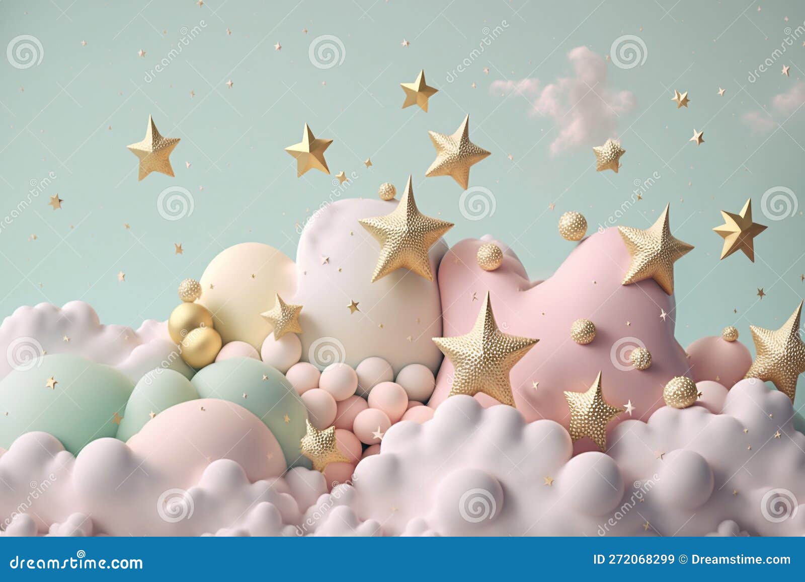 Whimsical Clouds Abstract Background with Gradient Pastel Texture ...