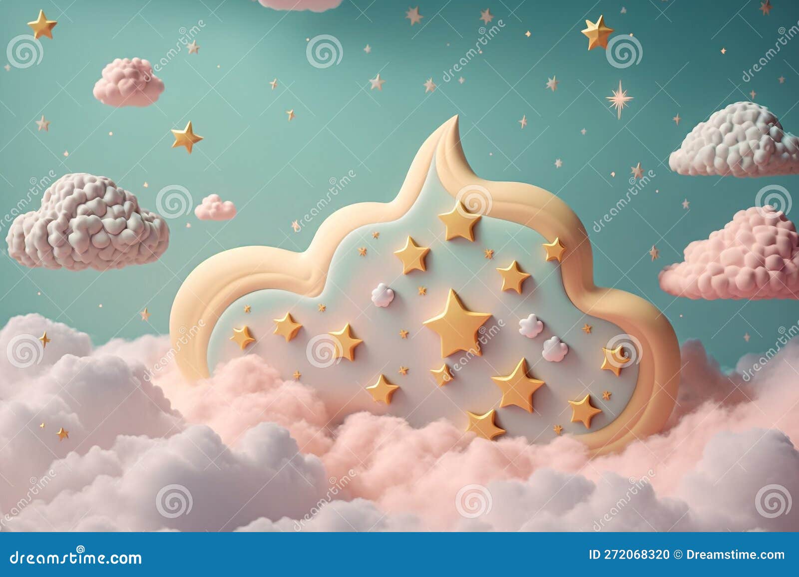 Whimsical Clouds Abstract Background with Gradient Pastel Texture ...