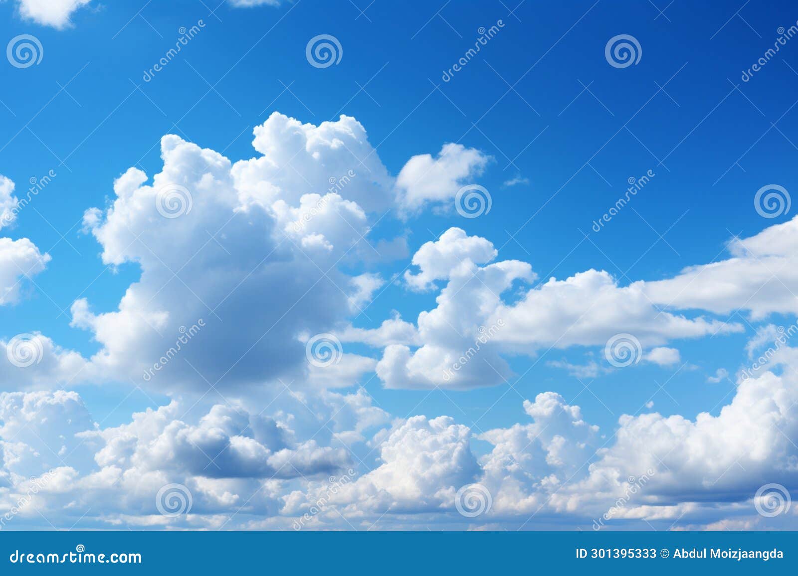 Whimsical Clouds Blue Sky Background Featuring Soft, Dreamy Cloud Formations Stock Illustration ...
