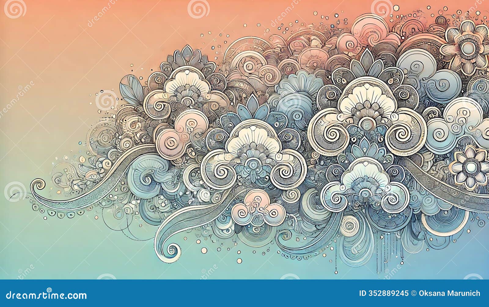 Whimsical Clouds Forming Intricate Lace-like Patterns on Soft Pastel ...