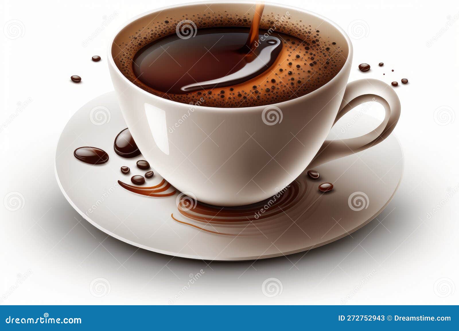 Whimsical Coffee Cup Vector Illustration. Generative Ai Stock ...