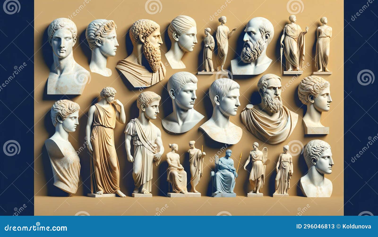 A Whimsical Collection of Statues, with One Featuring a Curiously ...