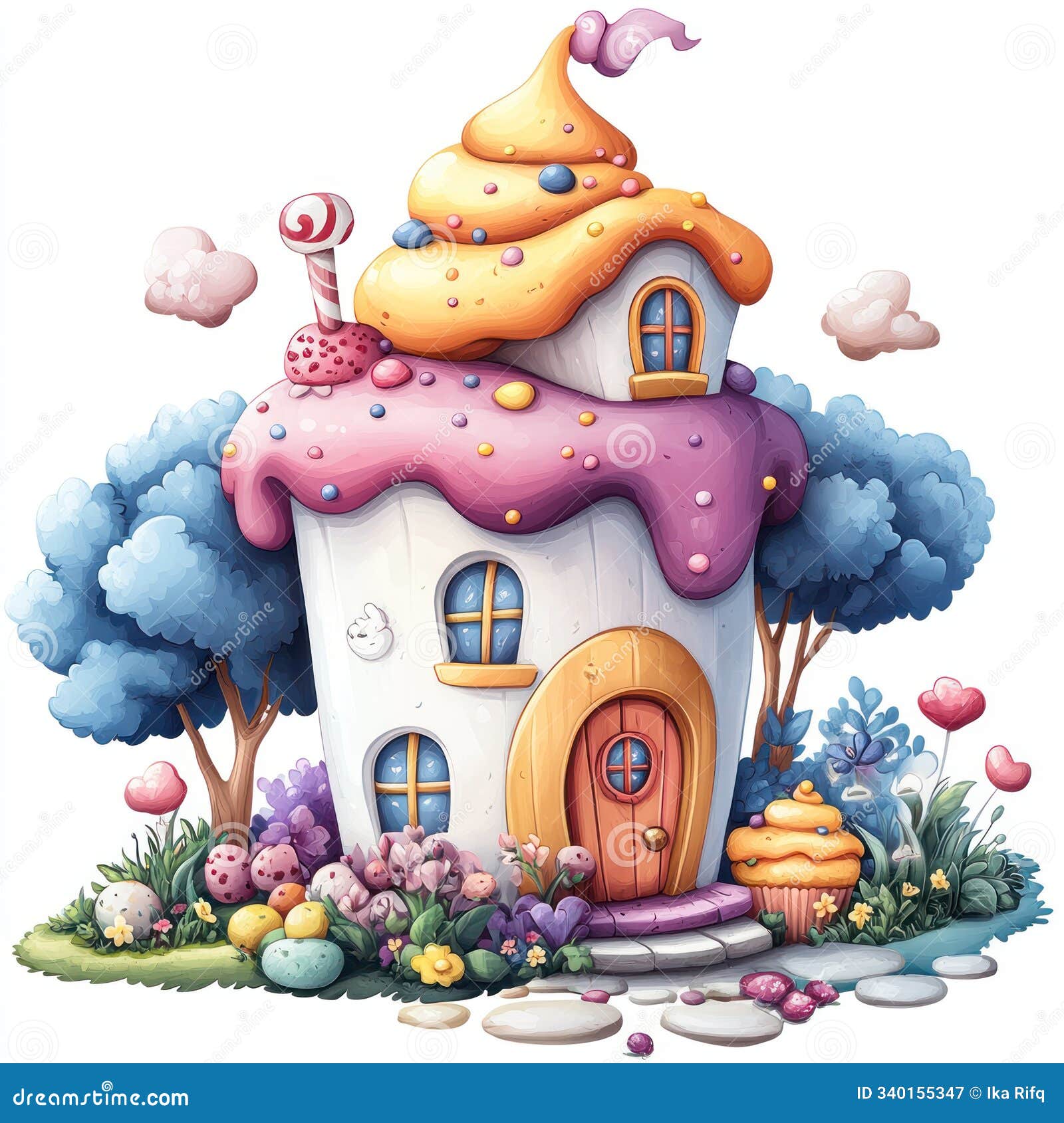 Cupcake-house Cartoon, Sketch, Hans Draw Doodling Graphic Illustratio ...