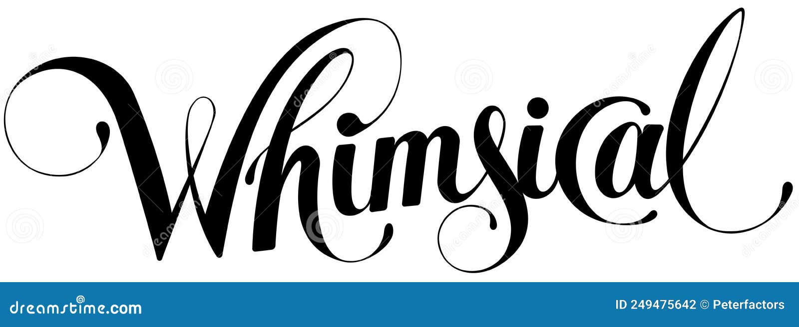 Whimsical - Custom Calligraphy Text Stock Vector - Illustration of ...
