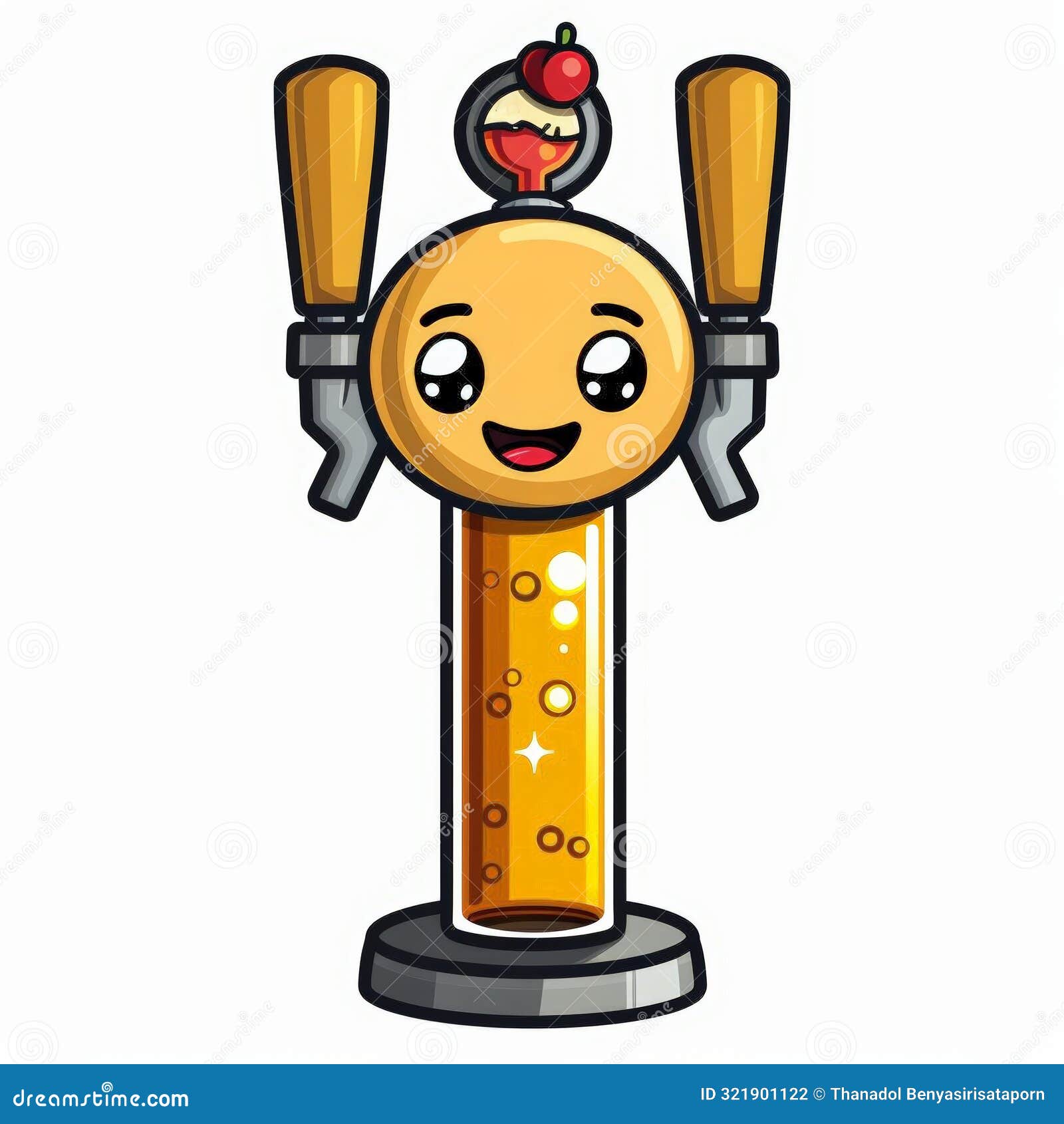 Whimsical Dadaism Kawaii, Beer Barrel Side View Outline Clipart Royalty ...