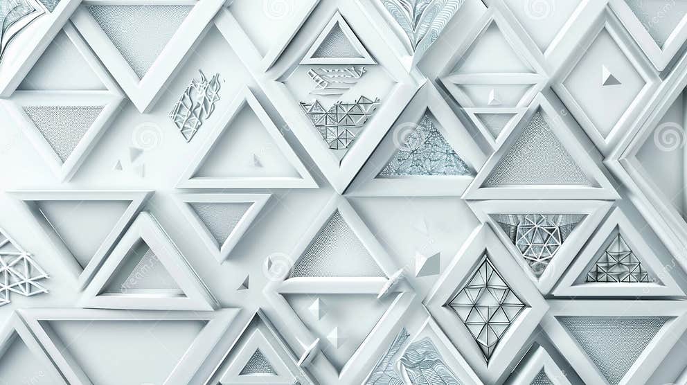 A Whimsical Display of Triangular Frames with Elegant Handdrawn ...