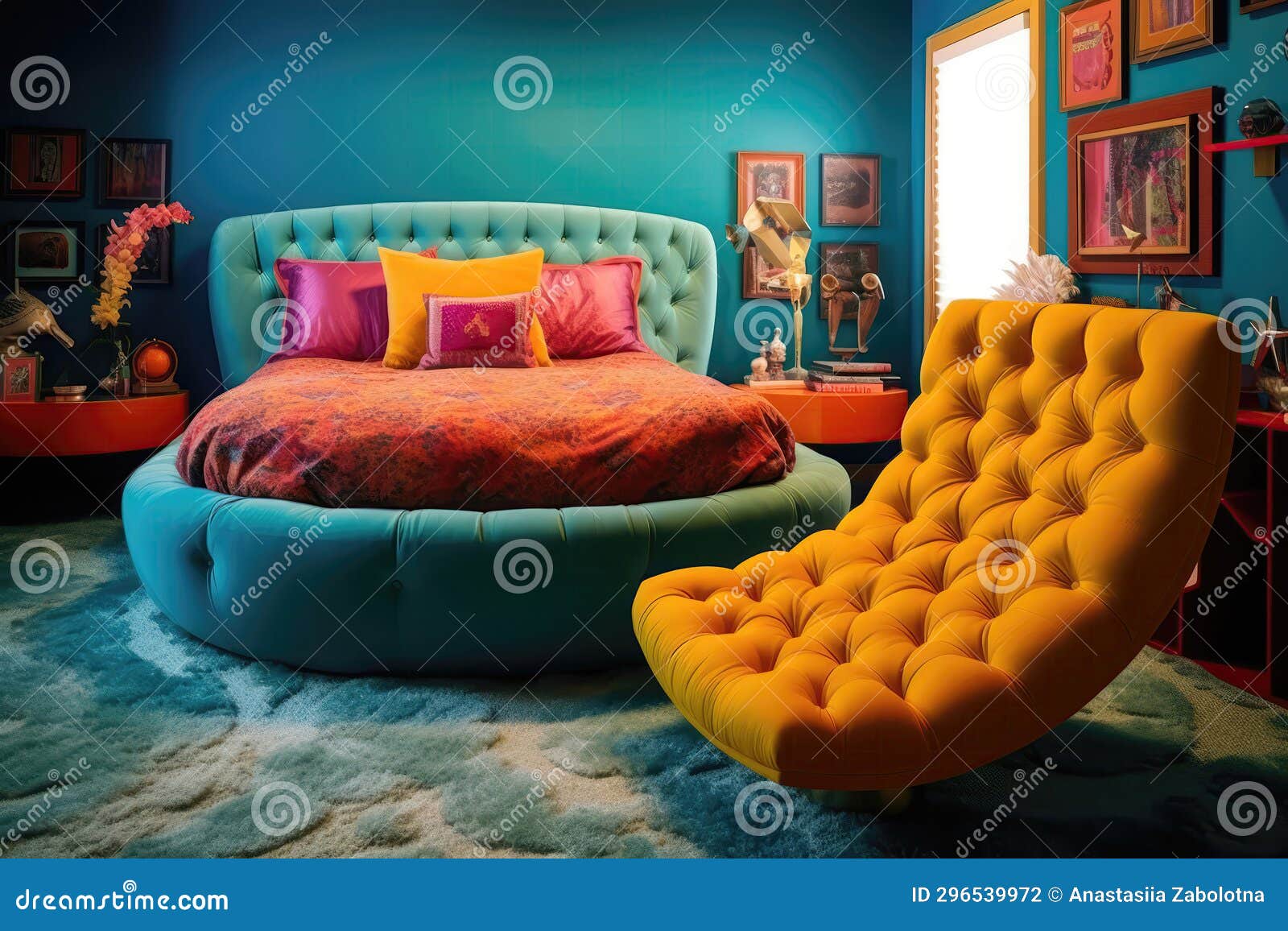 Whimsical and Eclectic Guest Room with Unexpected Color Combinations ...