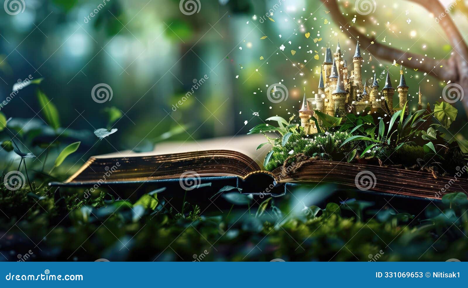 Whimsical Fairy Tale Book Cover Design Stock Illustration ...