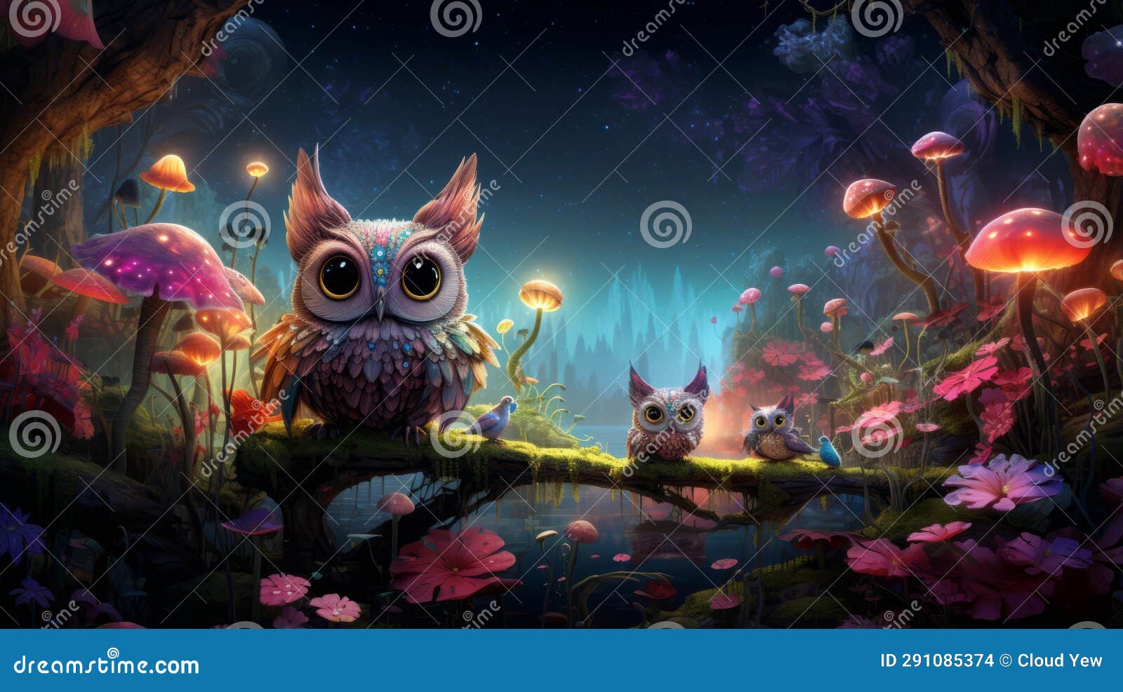Whimsical Fantasy Art stock illustration. Illustration of space - 291085374