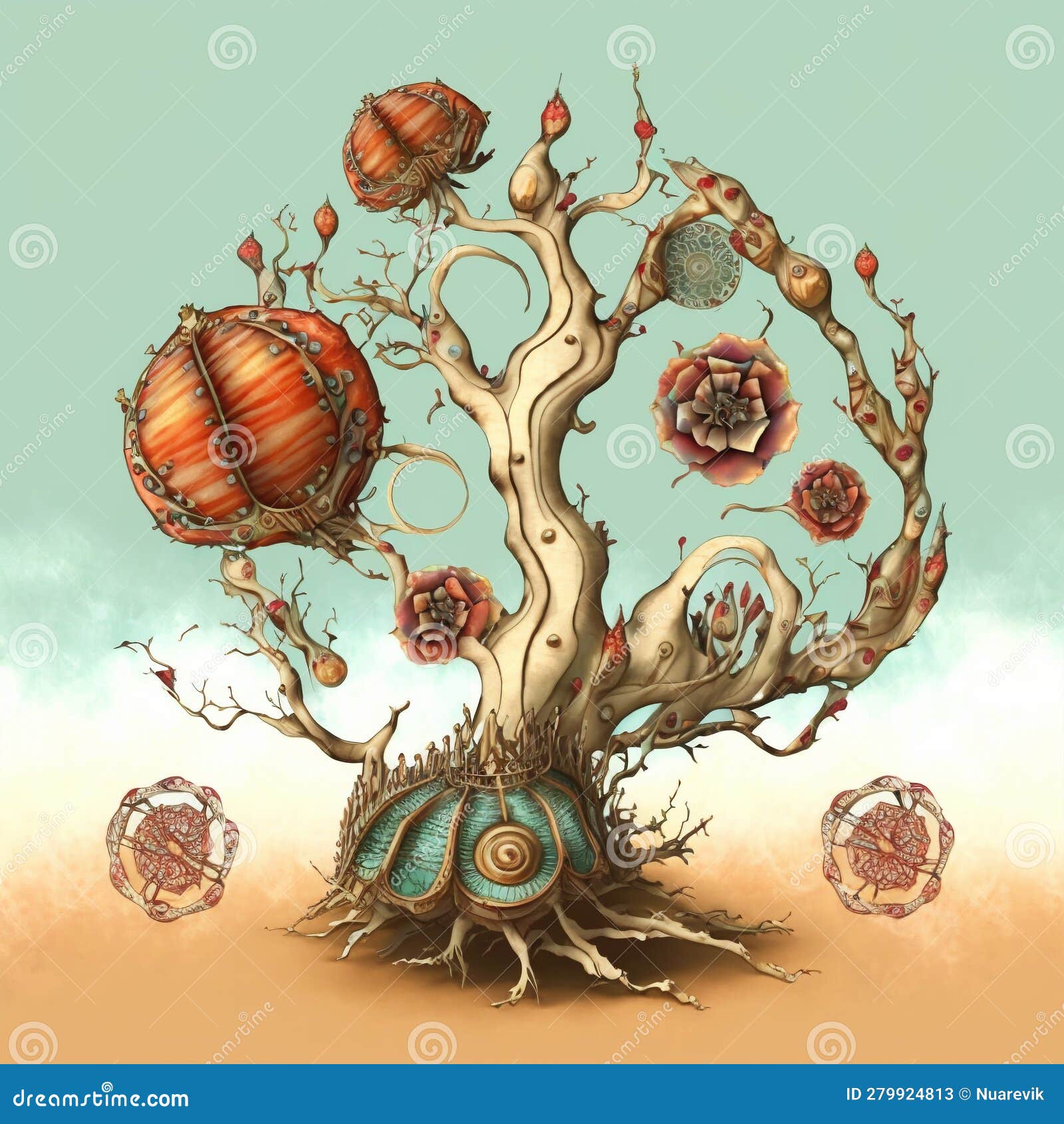 Whimsical Fantasy Decorative Object AI Generated Artwork Stock ...