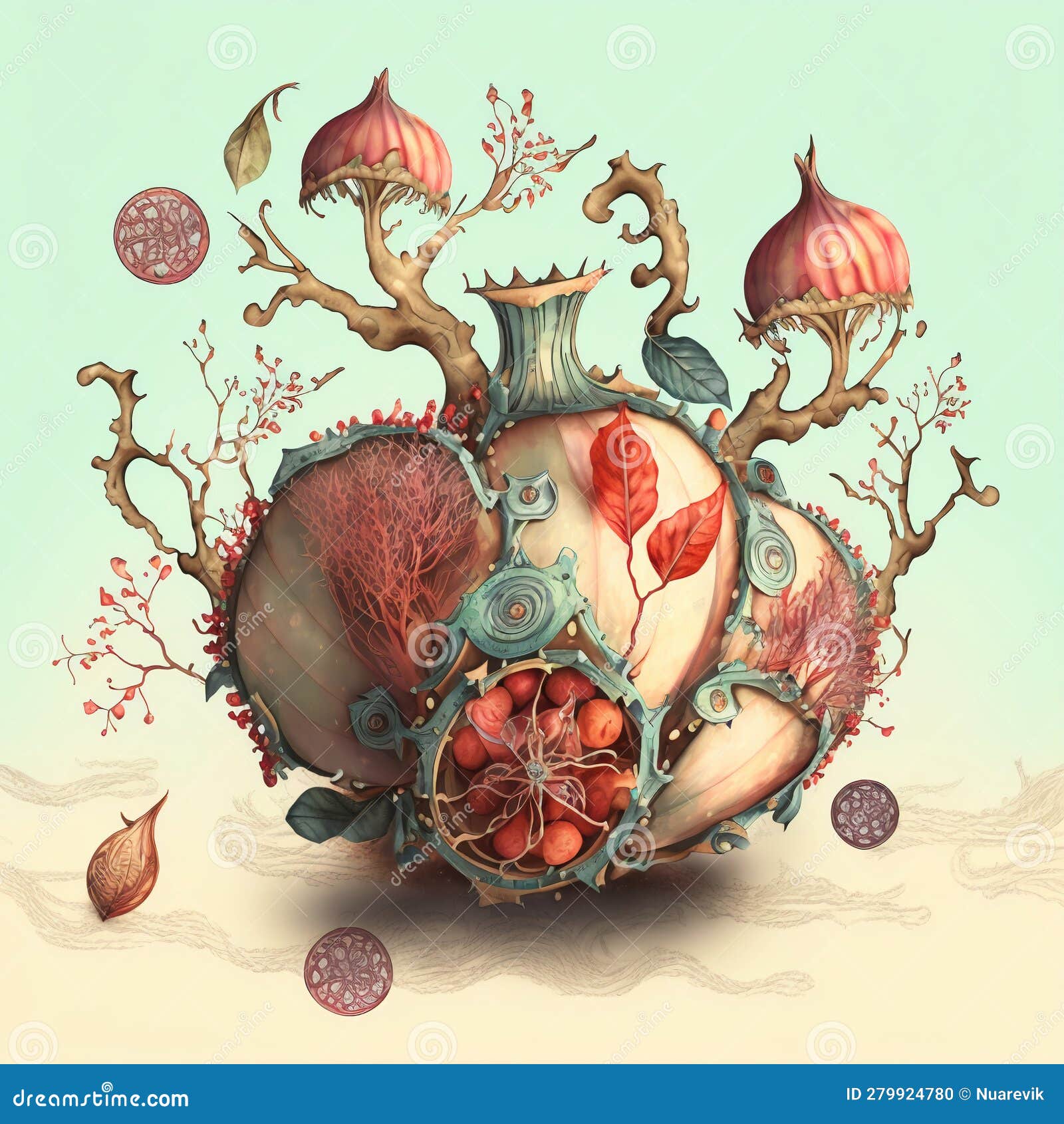 Whimsical Fantasy Decorative Object AI Generated Artwork Stock ...