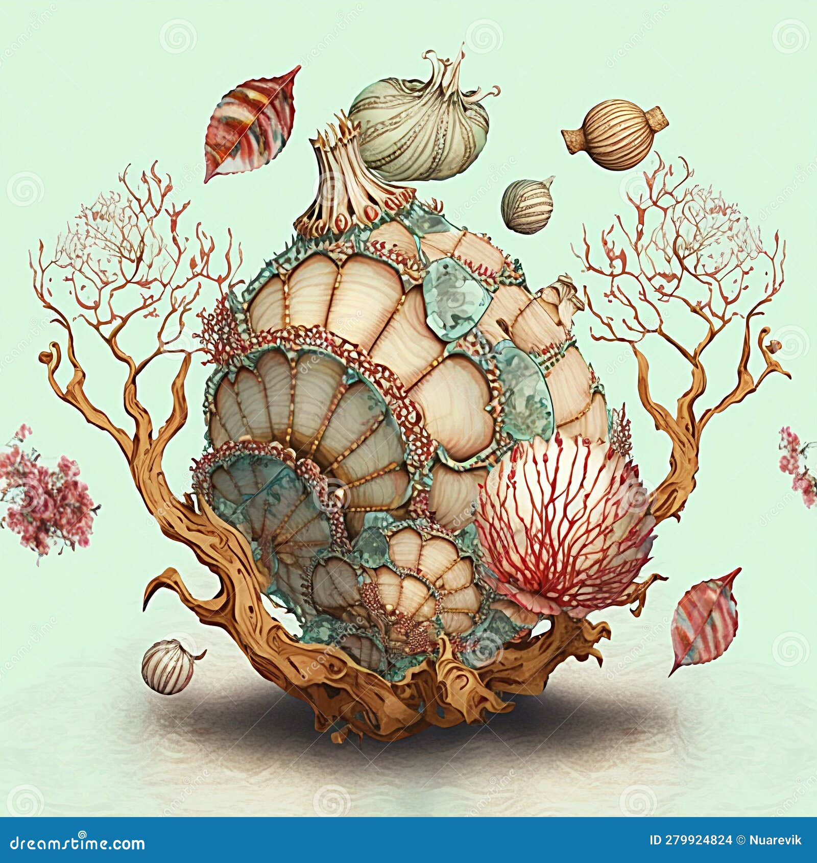 Whimsical Fantasy Decorative Object AI Generated Artwork Stock ...