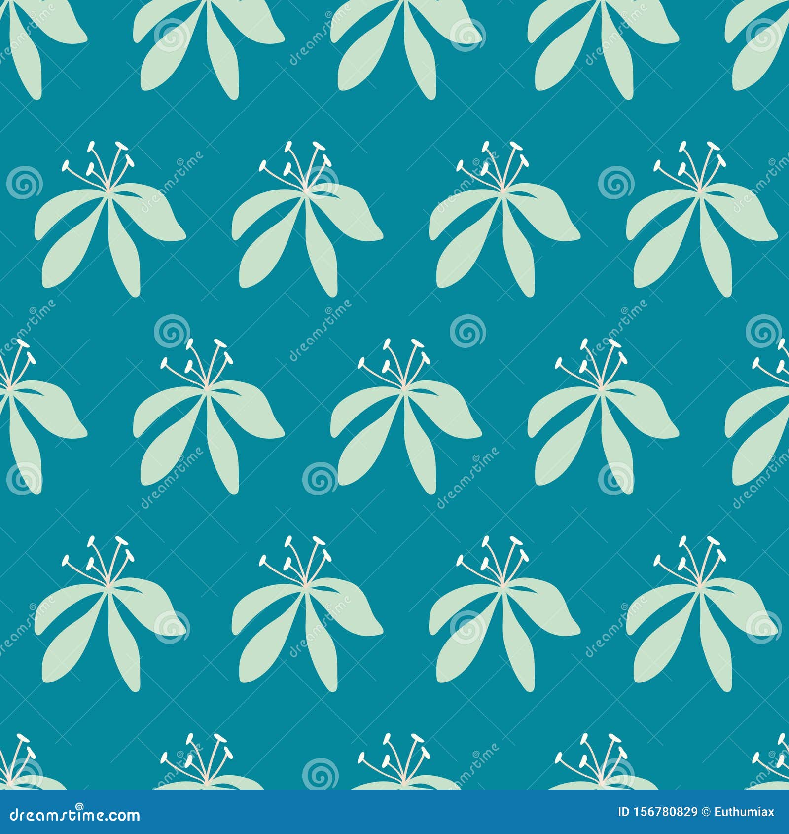 Vector Repeat Seamless Pattern with Small Flowers . Stock Vector ...
