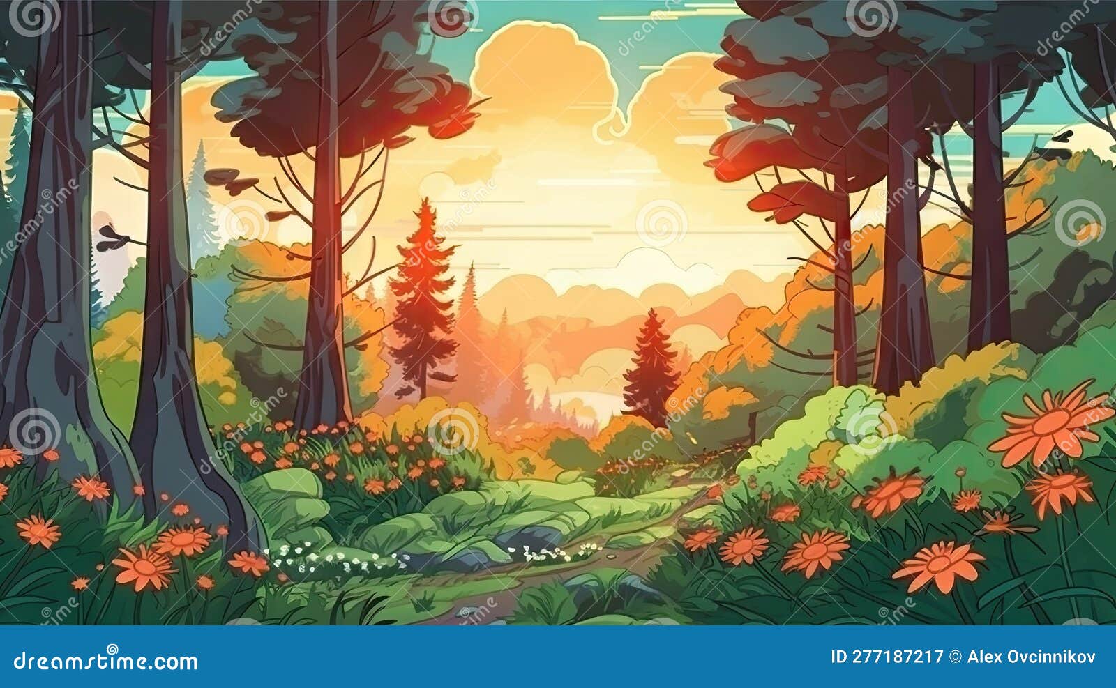 Whimsical Forest Scene With Paper Cutouts Collage Stock Photography ... Whimsical Forest Scene With Paper Cutouts Collage Stock Photography ...