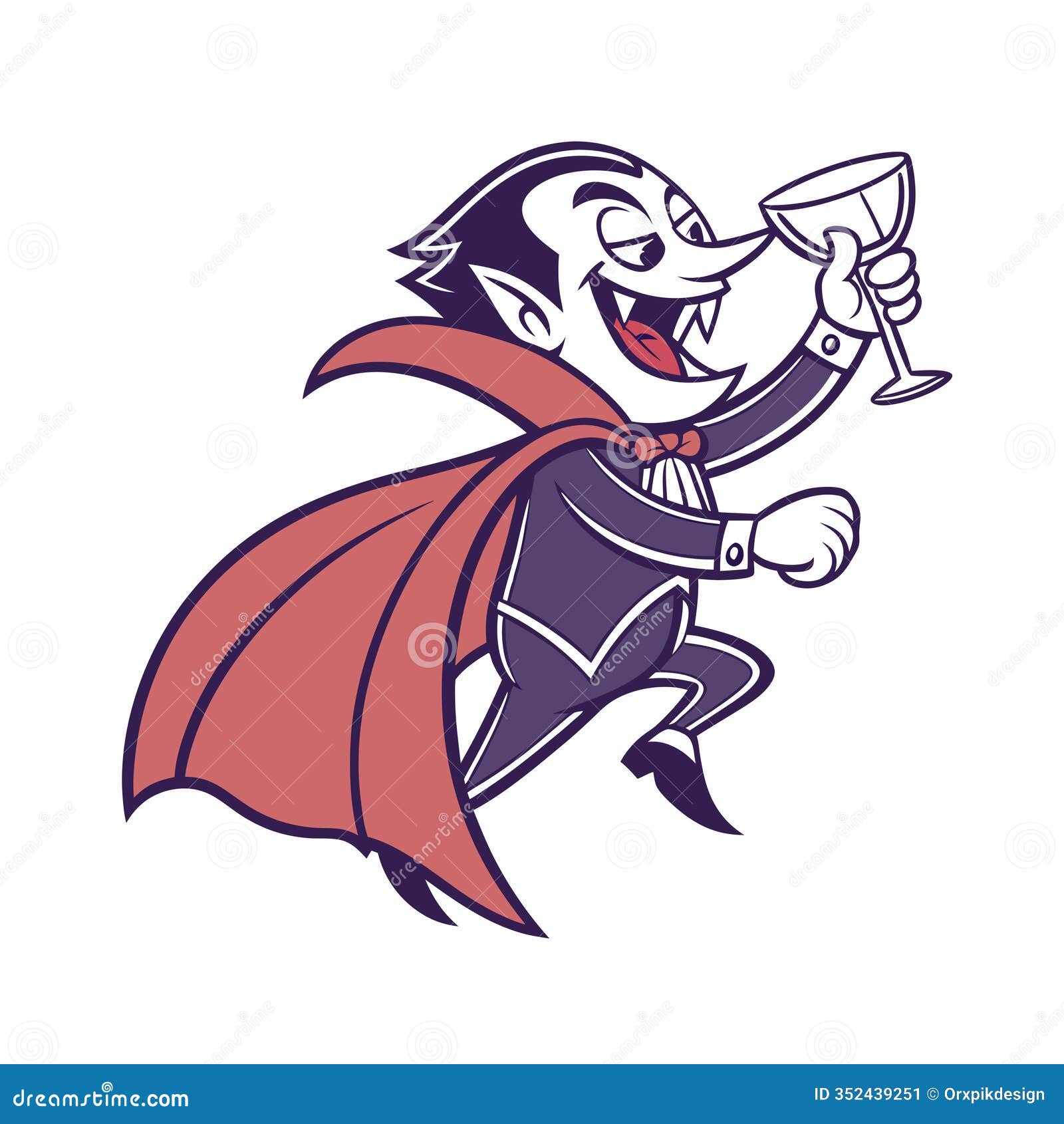 Grinning Vampire Cartoon Vector NFT Design Stock Illustration ...
